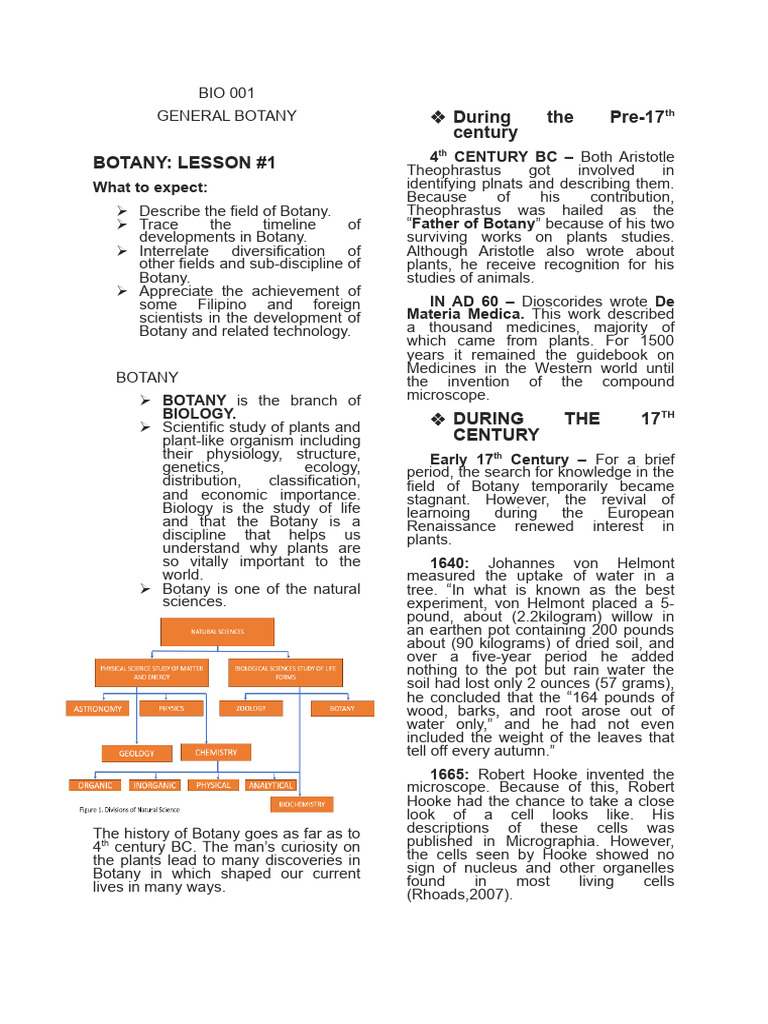 Botany 01 | PDF | Botany | Plants