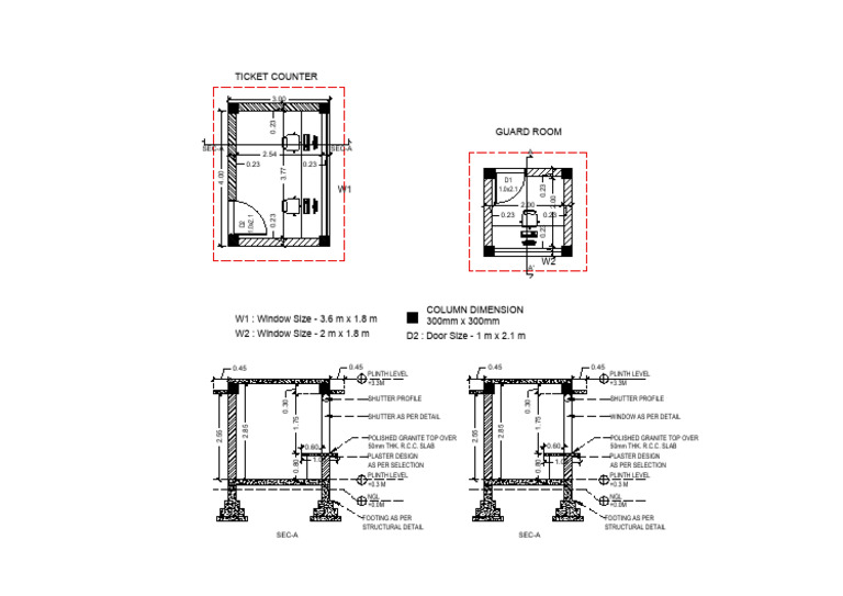 TICKET COUNTER & GUARD ROOM | PDF