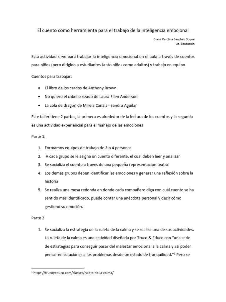 Tarea Módulo 3 Neuroeducación - Creación de Material-Inteligencia Emocional | PDF