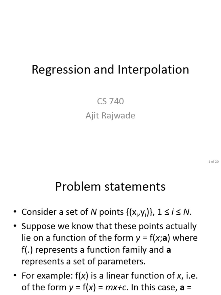 Regression Interpolation | Download Free PDF | Interpolation | Least ... Regression Interpolation | Download Free PDF | Interpolation | Least ...