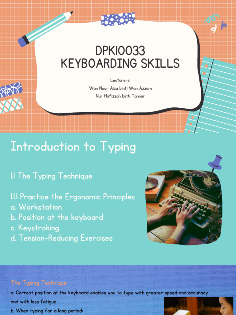 DPK10033 KEYBOARDING SKILLS - PDF SLIDE CHAPTER 1 | PDF | Chair ...