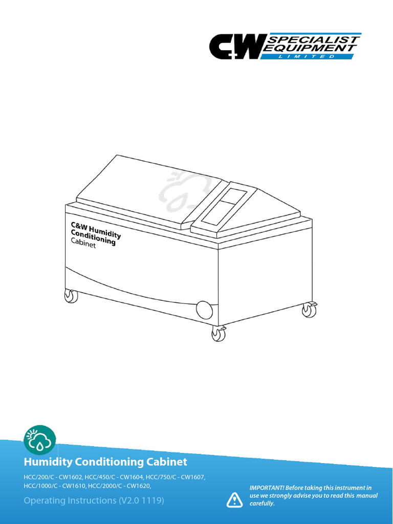Humidity Conditioning Cabinet Guide | PDF | Humidity | Water