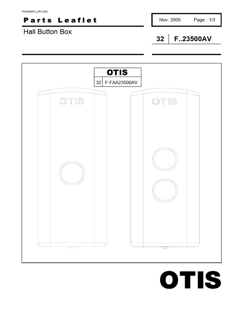 Hall Button Box Parts Leaflet | PDF