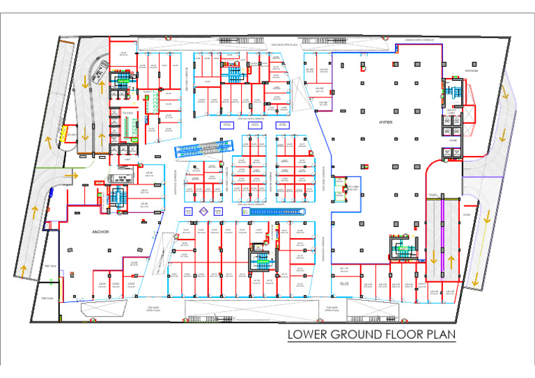 Lower Ground Floor Plan Overview | PDF | Pedestrian Infrastructure ...