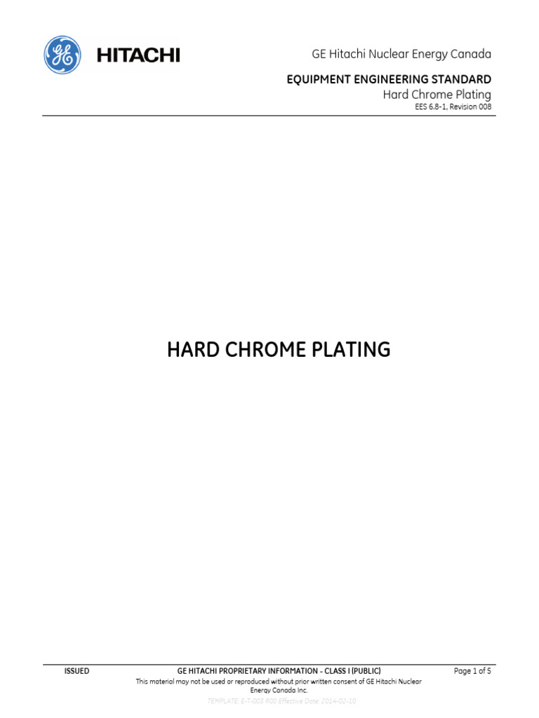 Ees 6.8-1 Hard Chrome Plating | PDF | Chromium | Specification (Technical Standard)