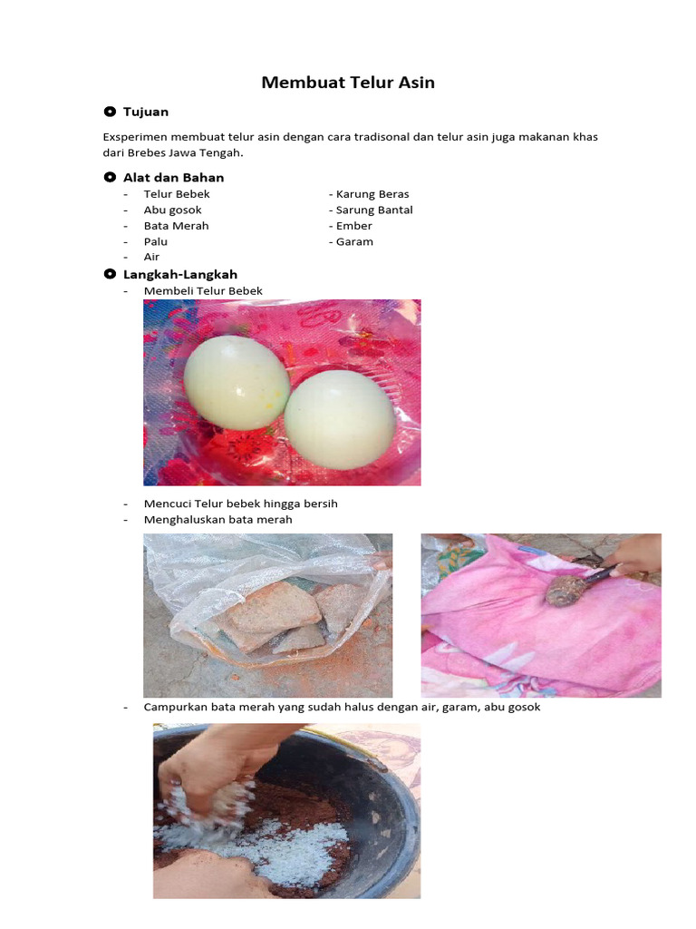 Membuat Telur Asin | PDF