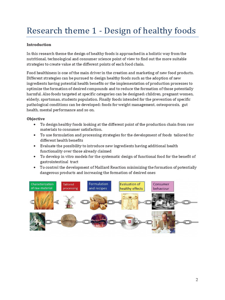 1 Design of Healthy Foods | PDF | Starch | Dietary Fiber