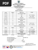 Sample Class Program Sy 2024-2025 | PDF | Philippines