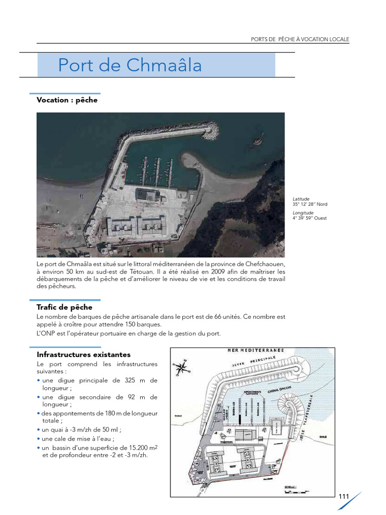 Port de Chmaâla : Infrastructures et Pêche | PDF