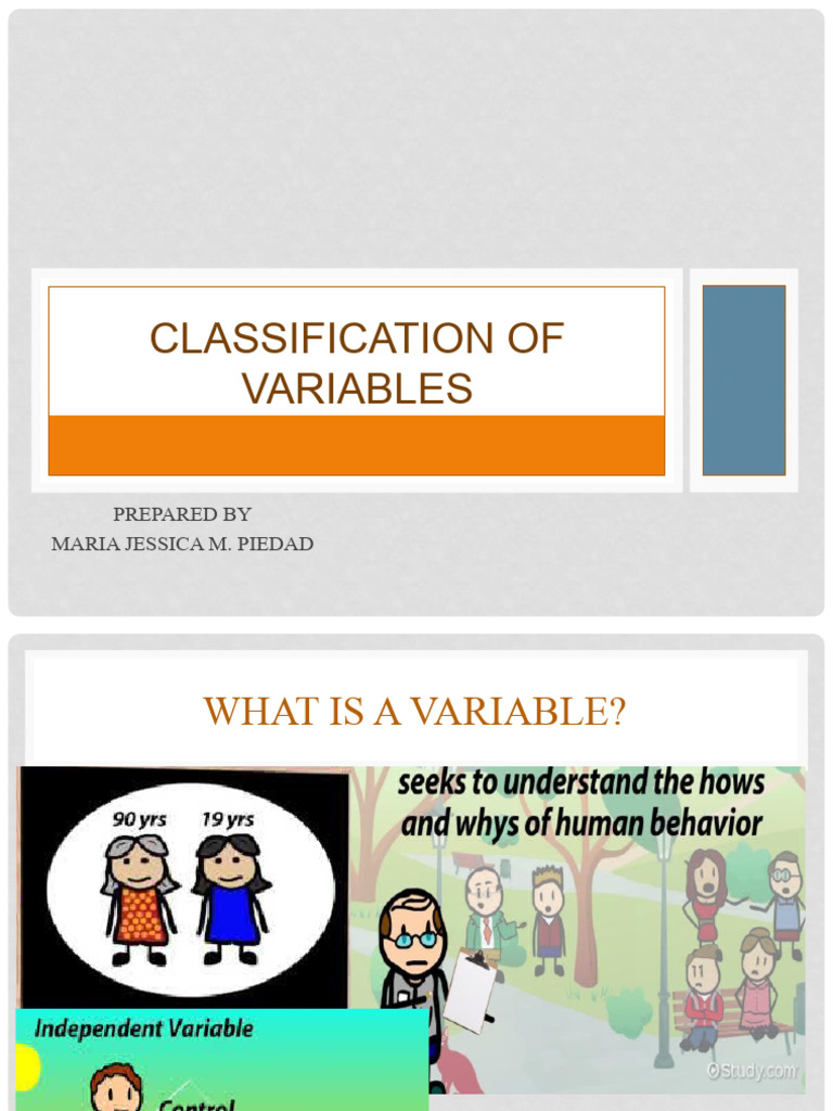 2 Classification of Variables | PDF | Dependent And Independent Variables | Level Of Measurement