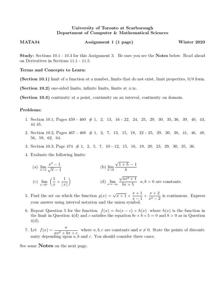 Notes Pdf Function Mathematics Continuous Function