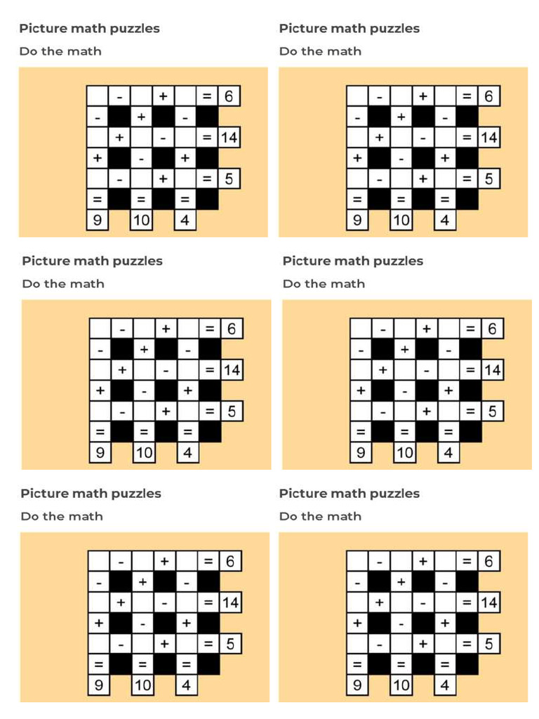 Kids Picture Maths Puzzle Game | PDF