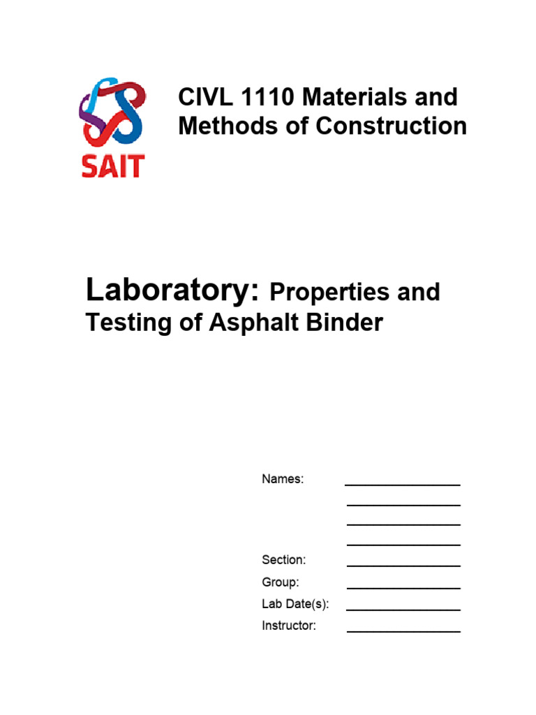 Asphalt Lab Manual | PDF | Laboratories | Industrial Processes