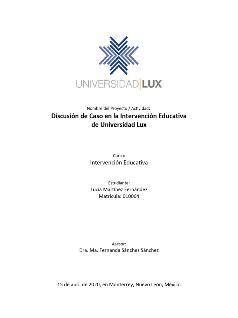 Portada Universidad Lux | PDF | Salud y bienestar