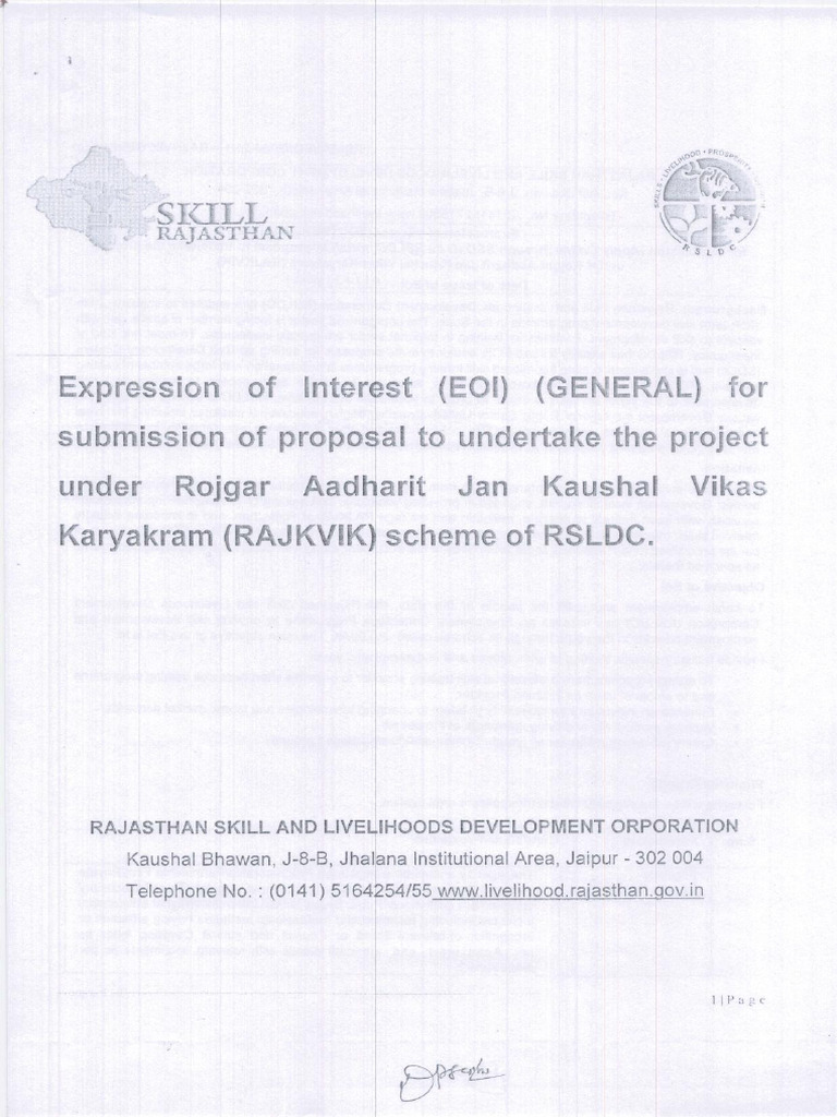 Skillspedia Eoi Rajkvik RSLDC | PDF | Employment | Vocational Education