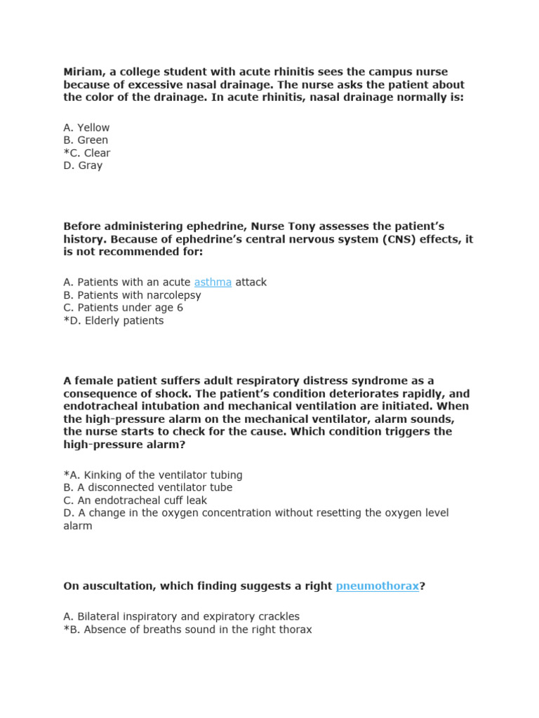 Nursing Actions for Respiratory Emergencies | PDF | Chronic Obstructive ...