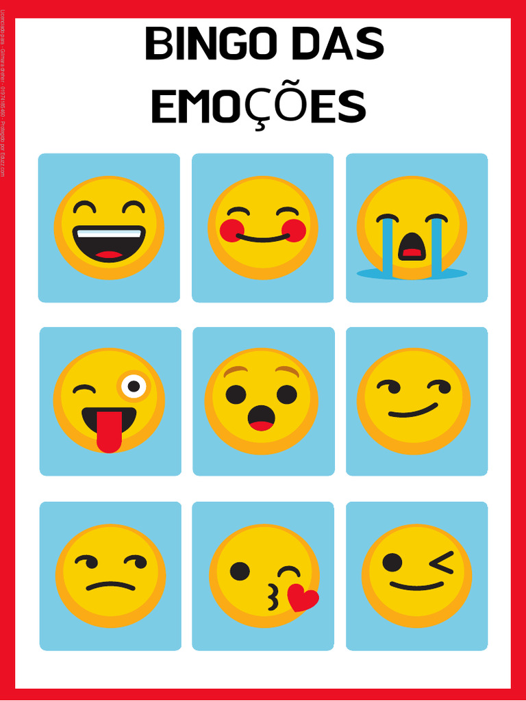 Bingo Das Emocoes | PDF