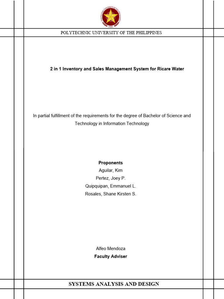 Sad Final | PDF | Inventory | Automation