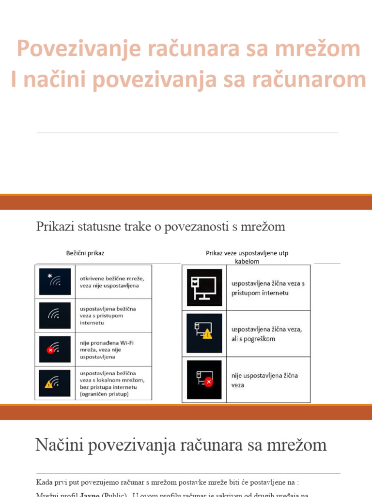 Načini Povezivanja Računara U Mrežu | PDF