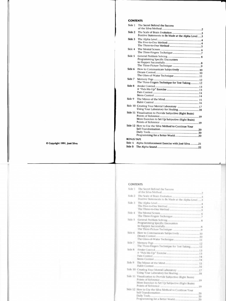 Silva Method Book | PDF