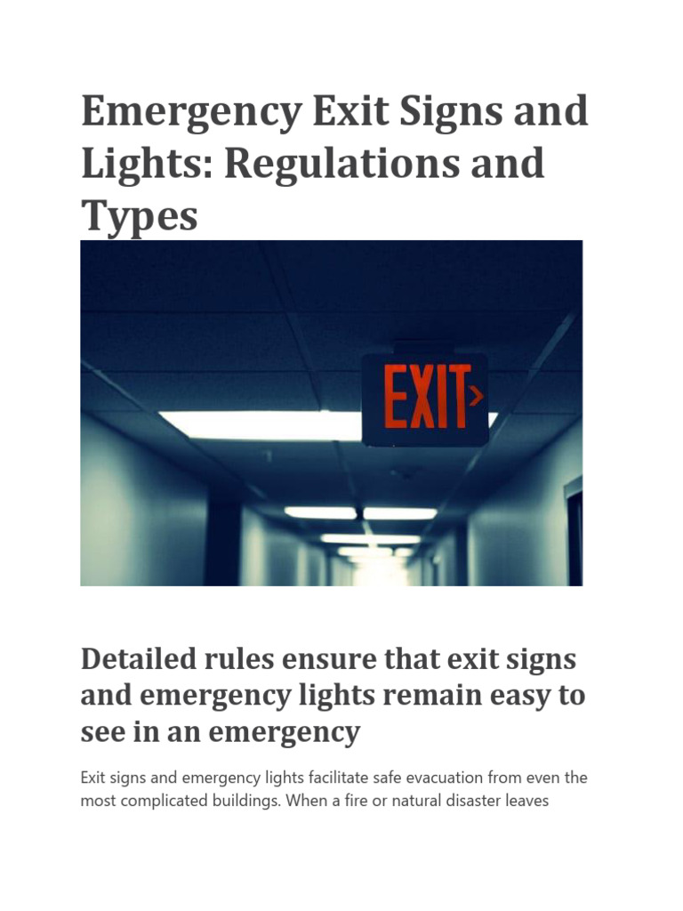 7.emergency Exit Signs | PDF
