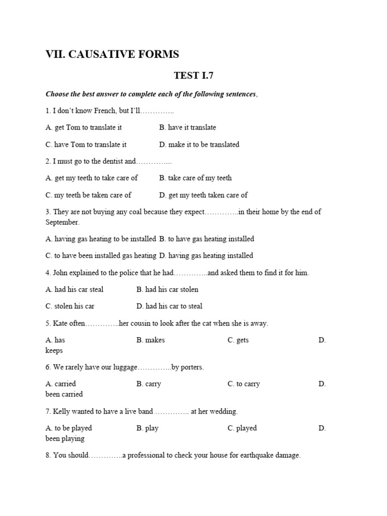 Causative Verbs | PDF