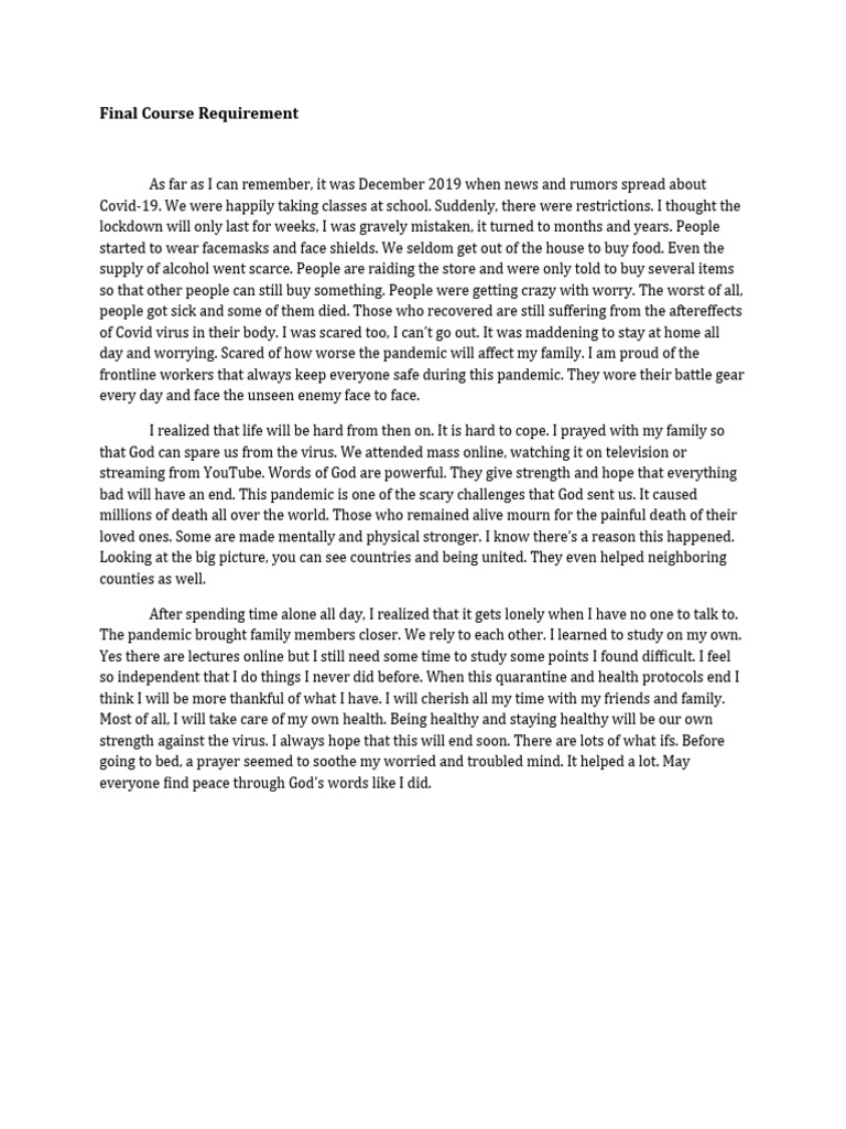 Final Course Requirement | PDF