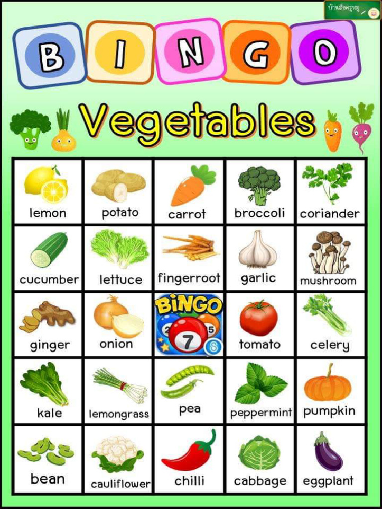 Bingo. Vegetables | PDF