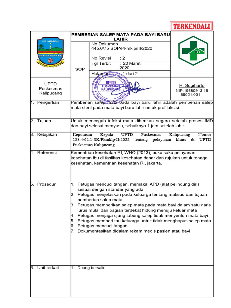 Sop Vitamin K PD BBL | PDF