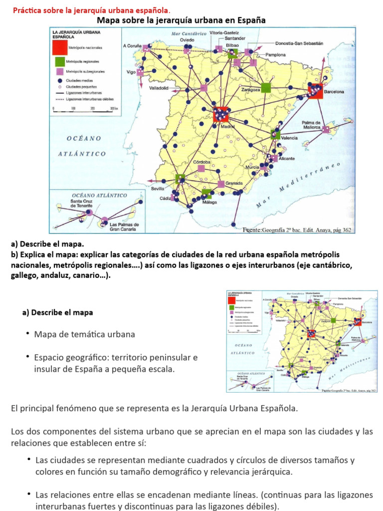 PB2 - Mapa Sobre La Jerarquâ°a Urbana en EspaÂ A | PDF | Islas Canarias ...