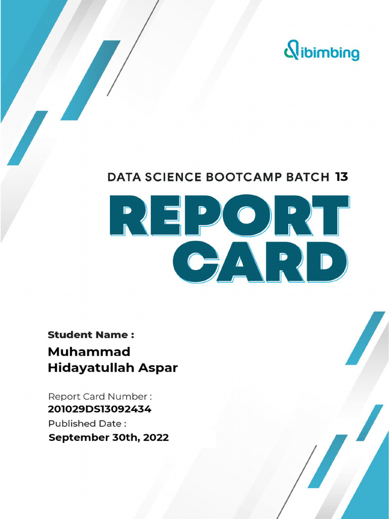 Report Card - M. Hidayatullah Aspar | PDF | Machine Learning | Learning