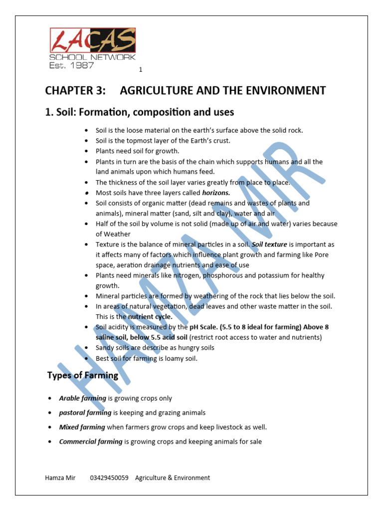 Agriculture and Environmental Impact | PDF | Soil | Agriculture