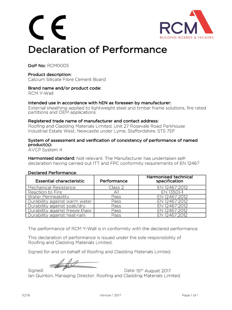 RCM Y Wall All | PDF | Dangerous Goods | Toxicity