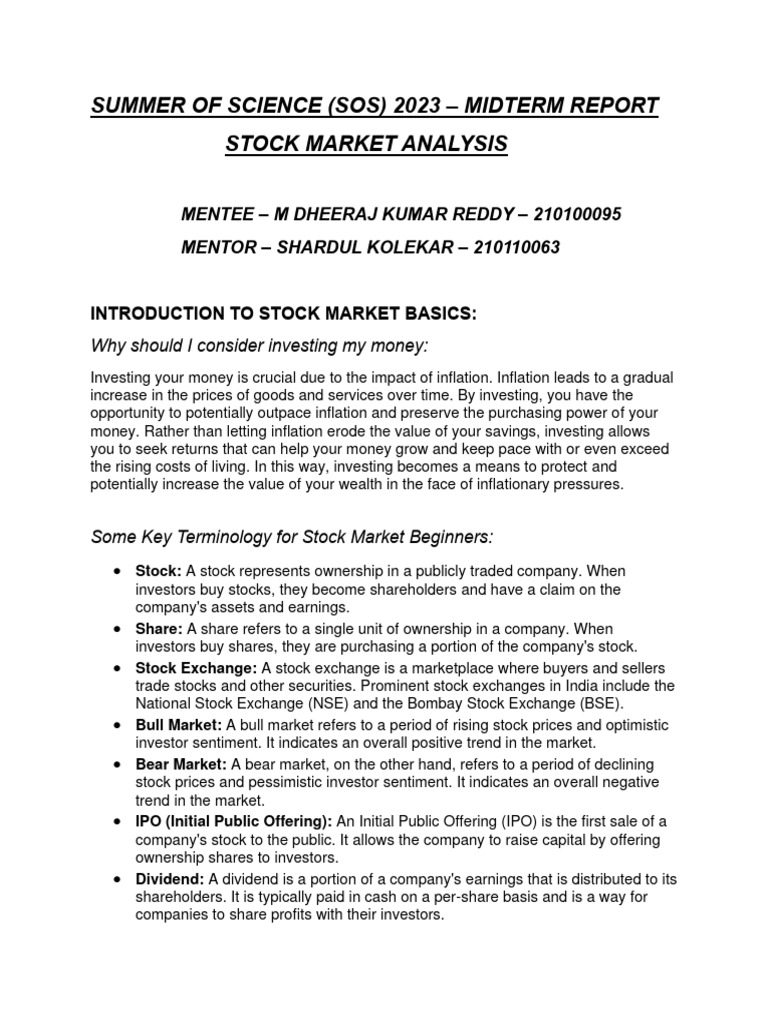 SoS MidTerm Report | PDF | Investing | Market Trend