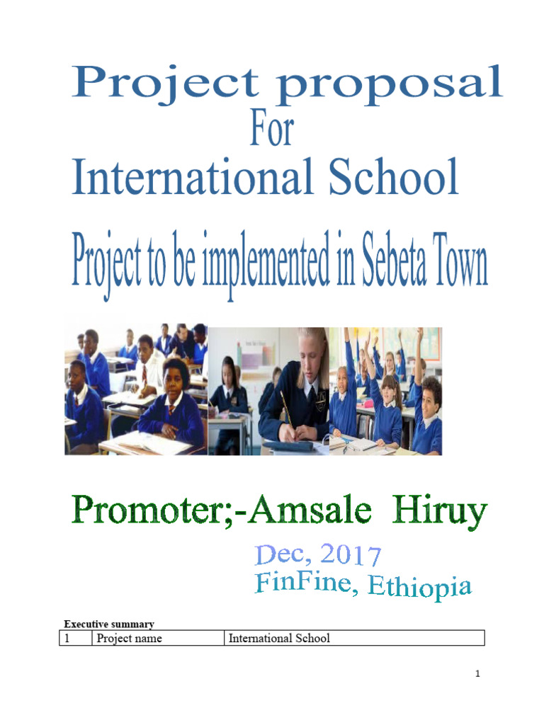International School Project in Sebeta | PDF | Equity (Finance ...