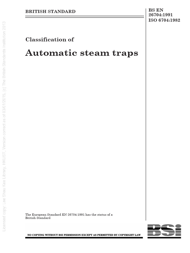 BS en 26704-1991 (1999) Iso 6704-1982 | PDF | Pressure