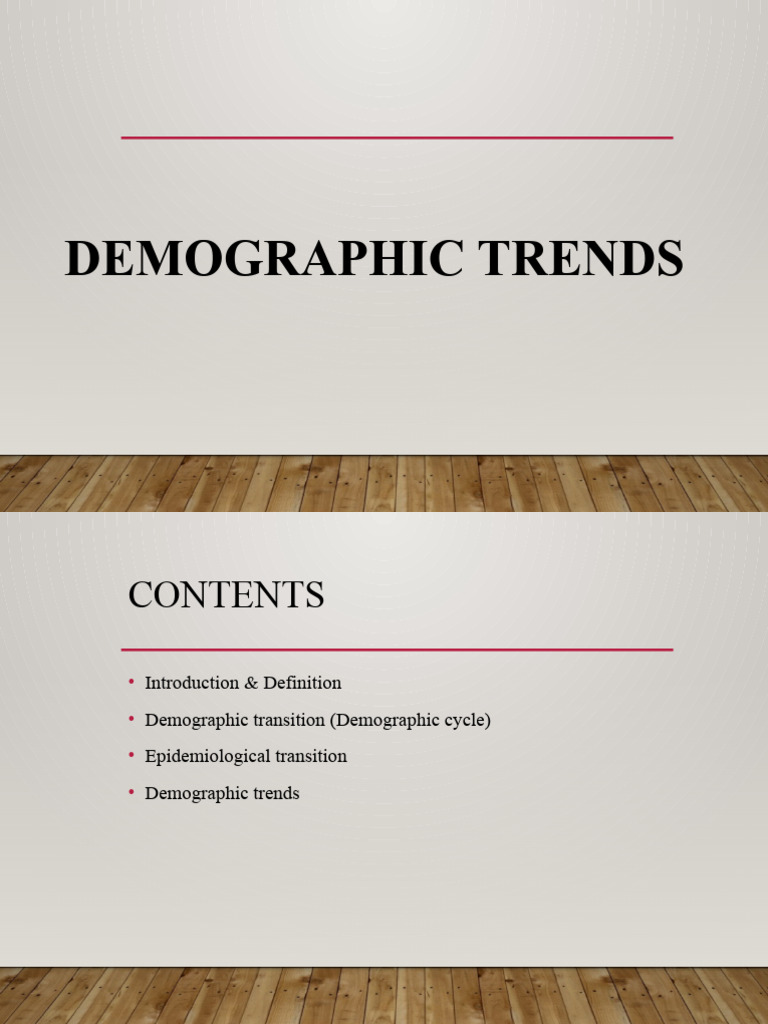 Demographic Trends | PDF | Demography | Mortality Rate