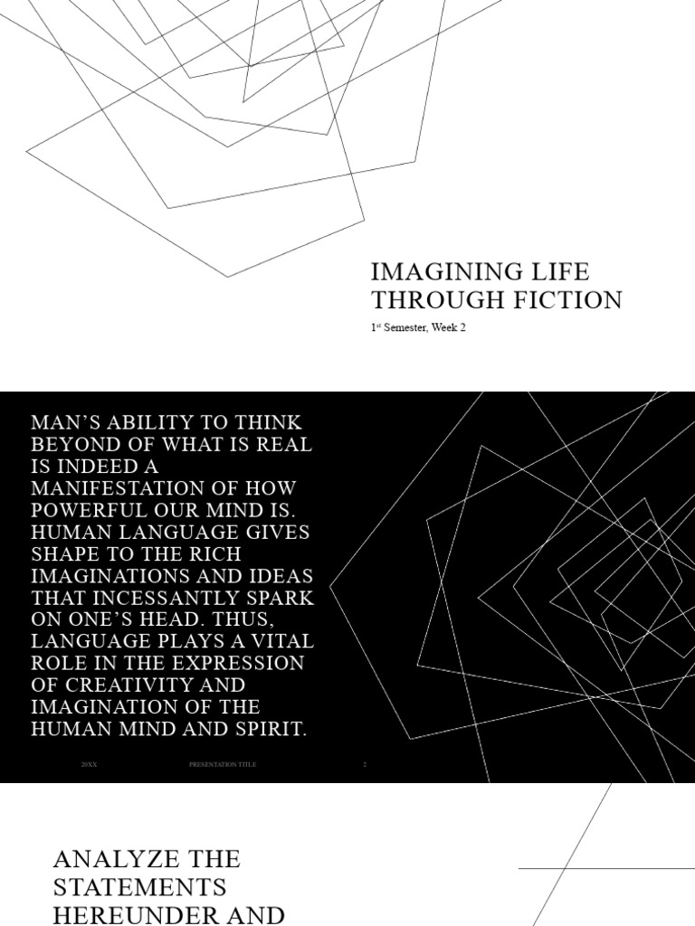 CNF, Quarter 1, Week 2 Imagining Life Through Fiction | PDF | Narration | Plot (Narrative)
