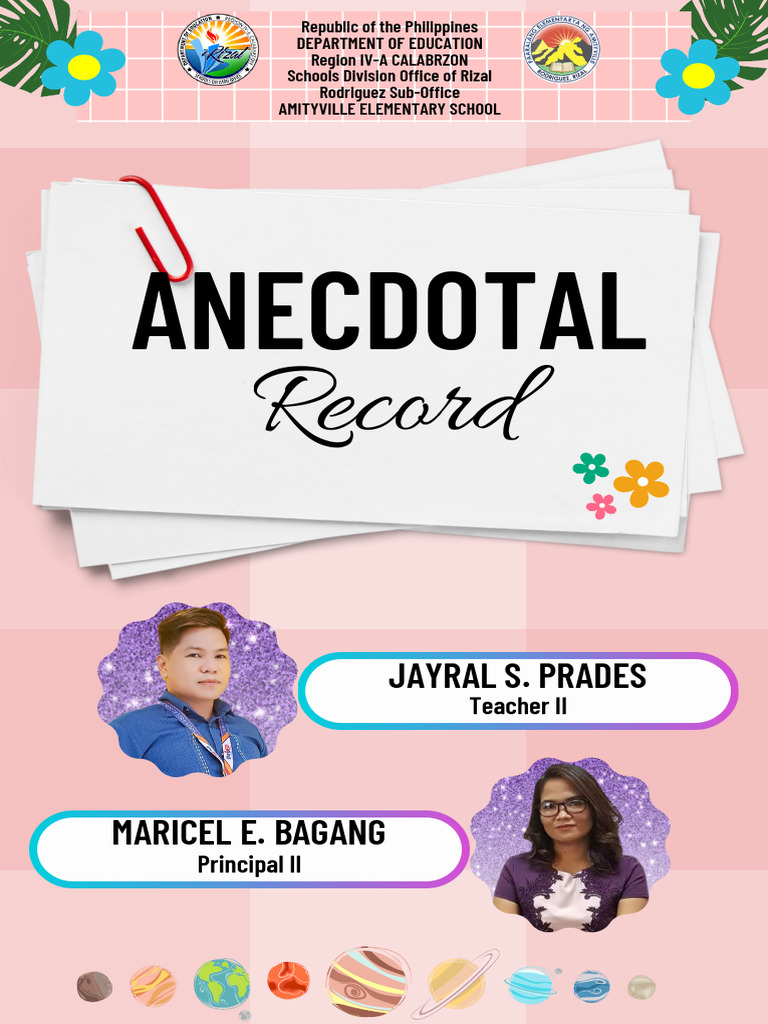 Anecdotal Record Cover Page | PDF | Government | Public Administration