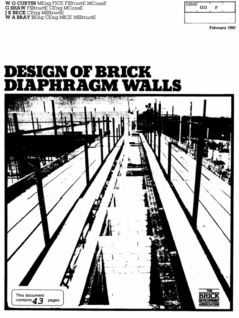 Design of Brick Diaphragm Walls | PDF | Bending | Stress (Mechanics)