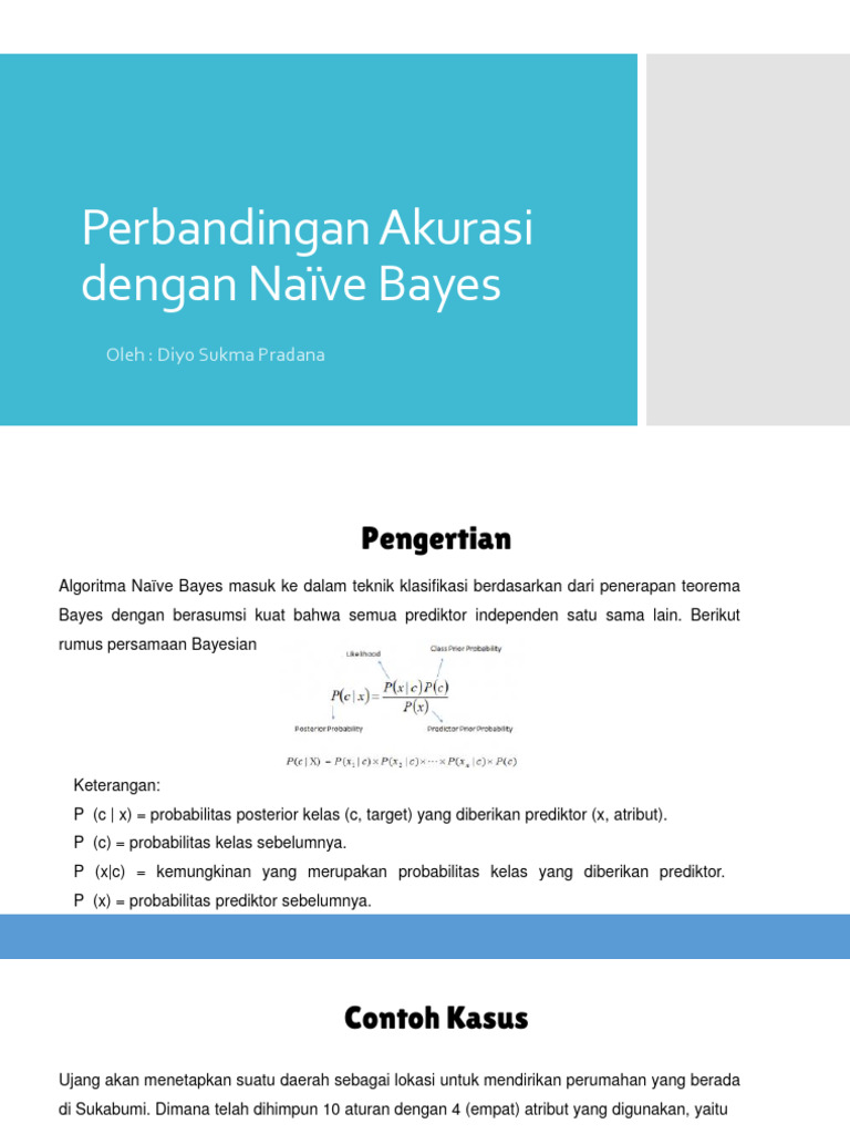 Perbandingan Akurasi Dengan Naïve Bayes | PDF