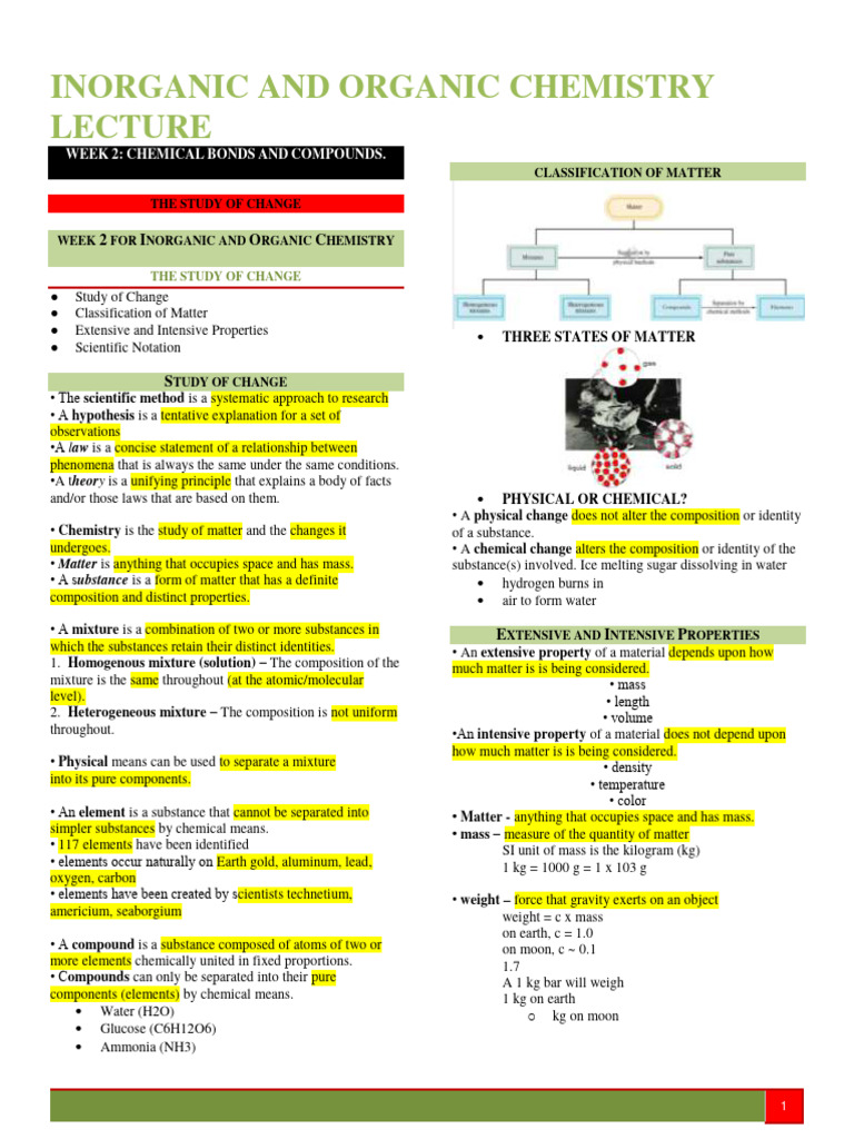 Chem Lecture Transes Week 2 5 Pdf Chemical Bond Chemical Compounds