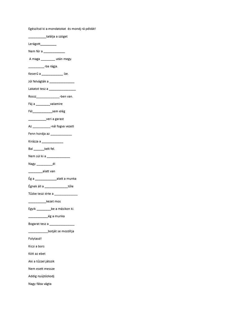 szólás közmondás | PDF