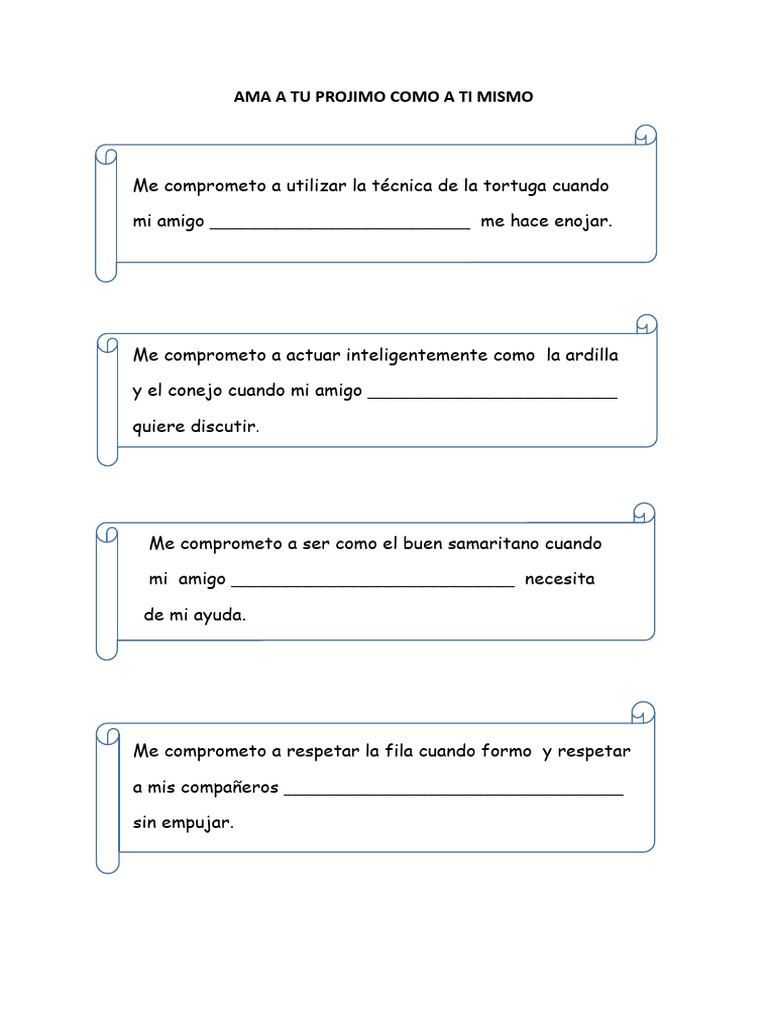 30 05 23 Ficha Ama A Tu Projimo | PDF