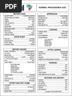 A320 Normal Procedures Checklist | PDF | Accidents | Transport Safety