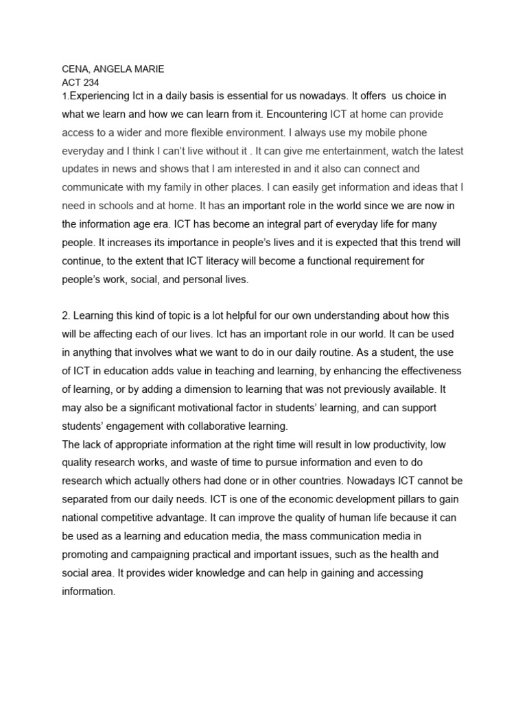 It Assignment | PDF | Information And Communications Technology | Learning