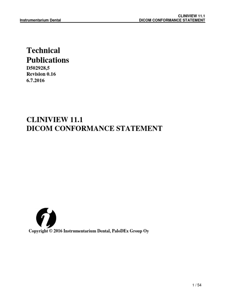 CLINIVIEW 11.1 DICOM Conformance Statement R5 | PDF | Information And ...