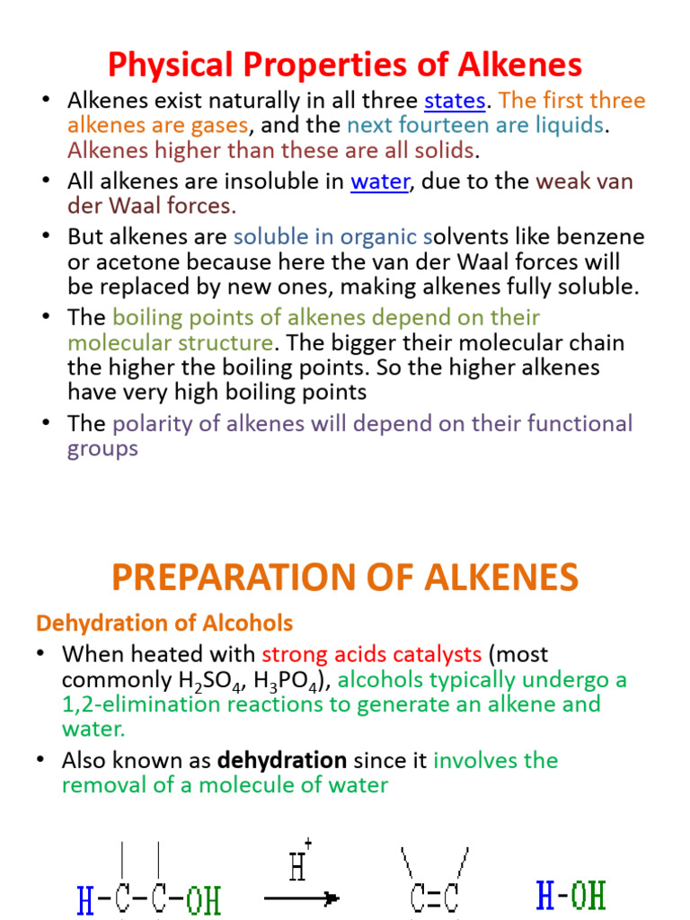 3.3 Reactions and Synthesis of Alkenes PPT 1 | Download Free PDF | Alkene | Chemical Reactions