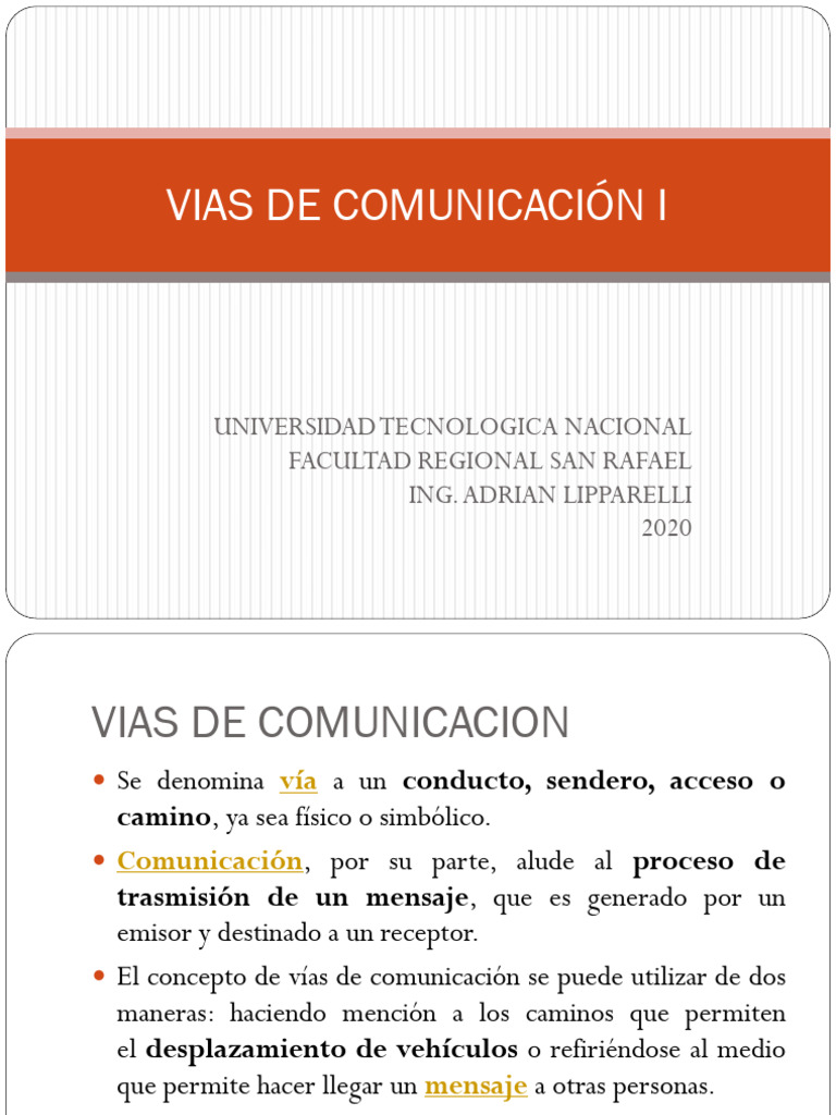 1 - Introducción a las vias de comunicación | PDF | Transporte | La carretera