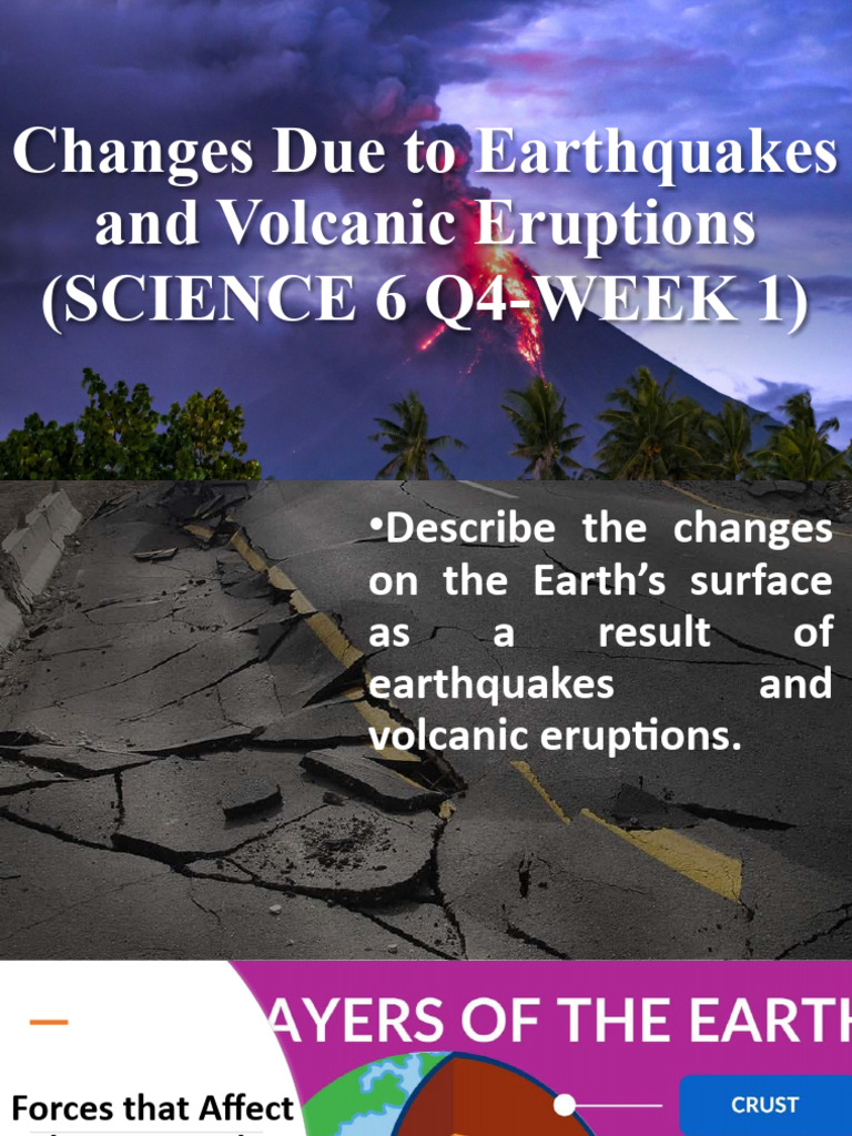Science 6 Q4 Week 1 Day 1 | PDF | Earthquakes | Volcano